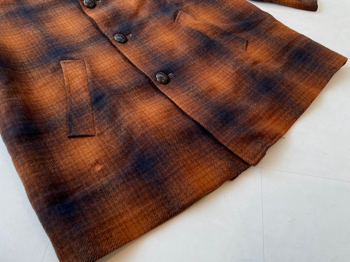 70s PENDLETON Ombré Wool Coat Brown&Black – NO BURCANCY